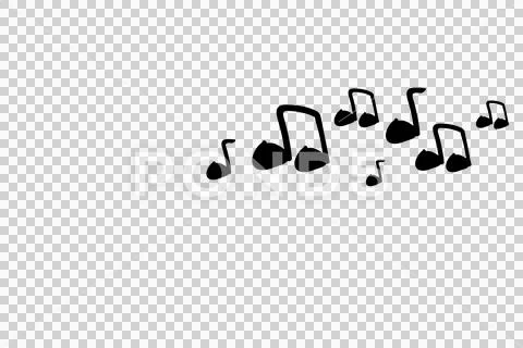 Digital png illustration of black notes with copy space on transparent ...