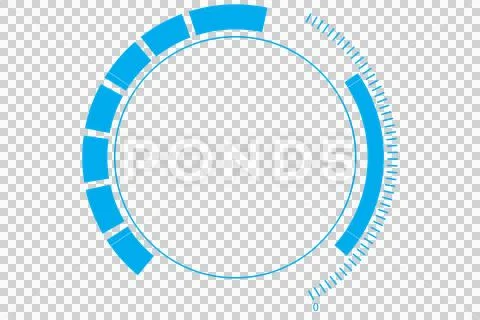 Photograph: Digital png illustration of blue abstract shape on ...