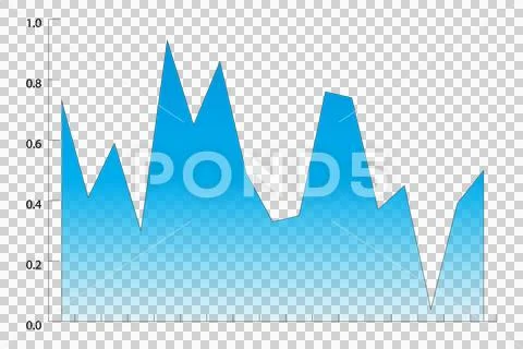 Photograph: Digital png illustration of blue chart on transparent ...