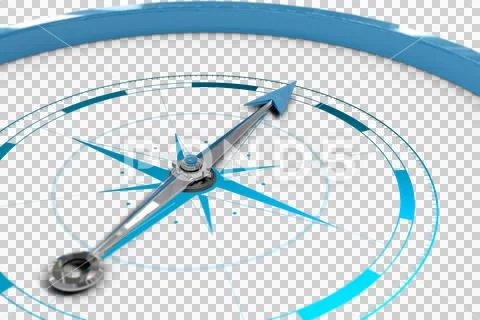 Digital png illustration of blue compass on transparent background ...
