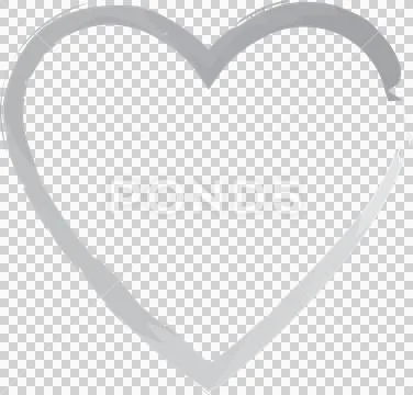 Digital png illustration of gray heart on transparent background ...