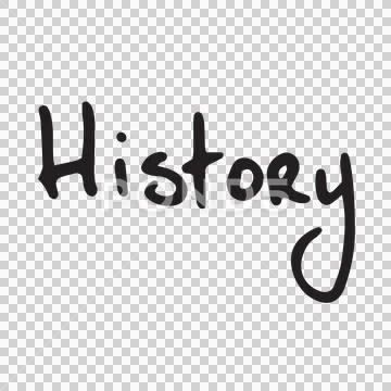 Photograph: Digital png illustration of history text on transparent ...
