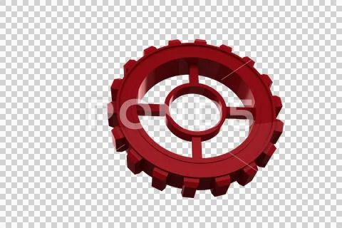 Digital png illustration of red cog on transparent background ~ Clip ...