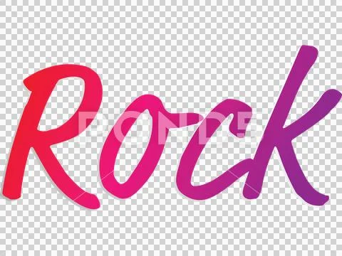 Digital png illustration of rock text on transparent background Stock ...