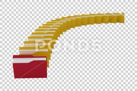Digital png illustration of row of folders on transparent background ...