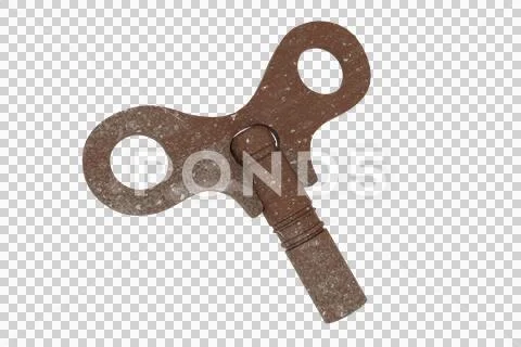 Digital png illustration of rusted key on transparent background ...
