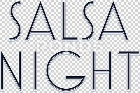 Digital png illustration of salsa night text on transparent background ...