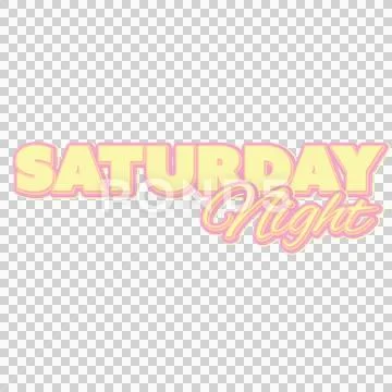 Digital png illustration of saturday night text on transparent ...
