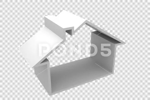 Digital png illustration of white house shape on transparent background ...