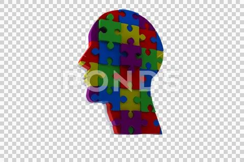 Digital png image of head of puzzle on transparent background: Graphic ...