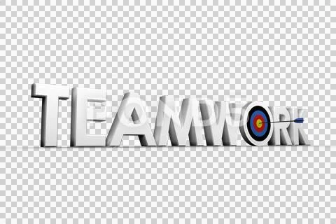 Digital png text of teamwork and colourful shield on transparent ...