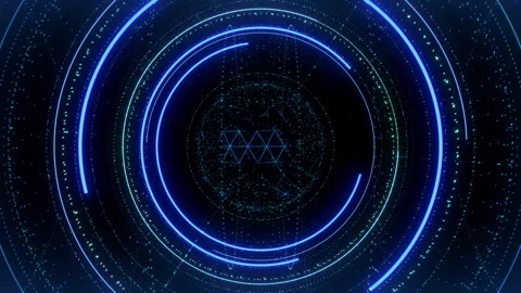 Digital Radar Array Screen | Stock Video | Pond5