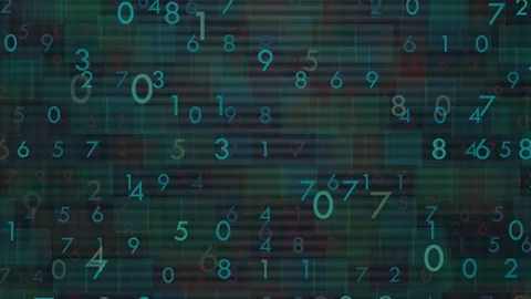 Digital Random Numbers Grid and Complex ... | Stock Video | Pond5