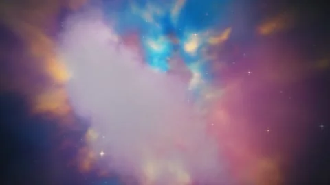 Digital render of the galaxy with floati... | Stock Video | Pond5
