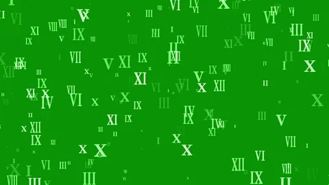 Digital roman numbers green screen motio... | Stock Video | Pond5