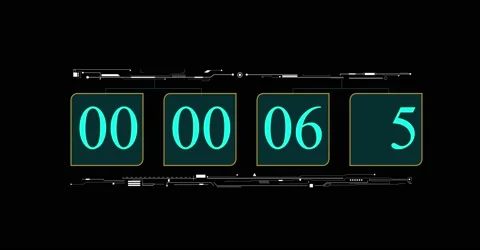 Digital score board Running one minute t... | Stock Video | Pond5