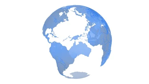 Digital Spinning Earth Globe. Transparen... | Stock Video | Pond5