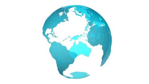 Digital Spinning Earth Globe. Transparen... | Stock Video | Pond5
