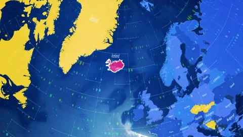 Digital Stylised World Map Country Zoom ... | Stock Video | Pond5