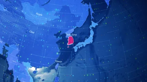 Digital Stylised World Map Country Zoom ... | Stock Video | Pond5