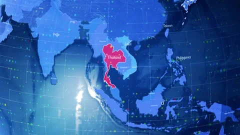 Digital Stylised World Map Country Zoom ... | Stock Video | Pond5