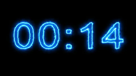 Digital timer on a black background | Stock Video | Pond5