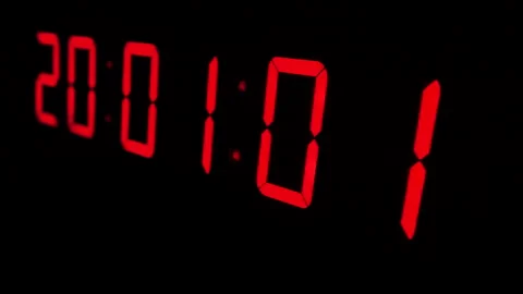 Digital timer on a black background. Lig... | Stock Video | Pond5