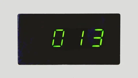 Digital timer on microwave oven panel. 2... | Stock Video | Pond5
