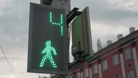 Digital Traffic Light Countdown with Red... | Stock Video | Pond5