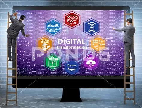 Digital transformation and digitalization technology concept ~ Premium ...