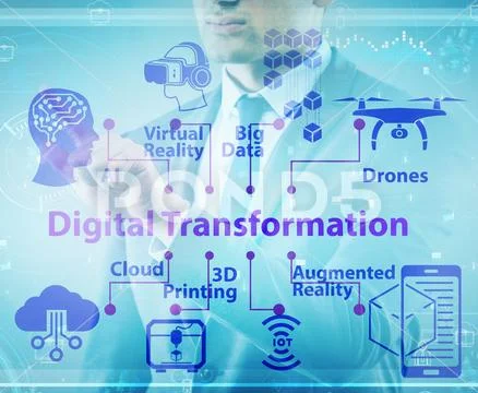 Digital transformation and digitalization technology concept Stock ...
