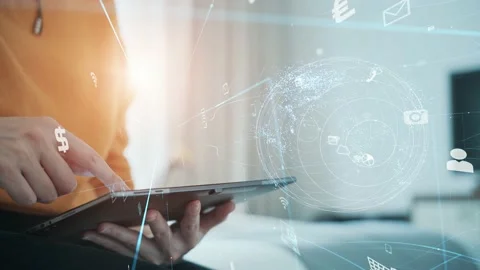 Digital transformation concept. DX IoT (... | Stock Video | Pond5