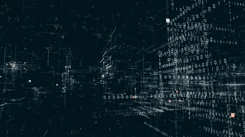 Digital Universe. Binary matrix world. T... | Stock Video | Pond5