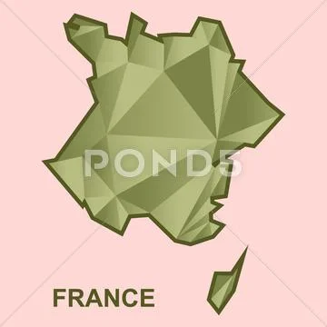 Digital vector france map with abstract Illustration #67732848