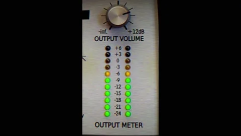 Digital Vu meter, in grey background | Stock Video | Pond5