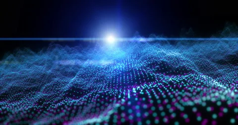 Digital wave with animation, circuit and... | Stock Video | Pond5