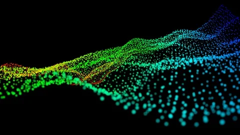 Digital wave particle background. Abstra... | Stock Video | Pond5