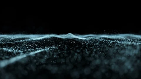 Digital wave particles form for digital ... | Stock Video | Pond5