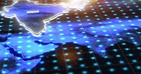 India Map Connectivity Stock Video Footage | Royalty Free India Map ...