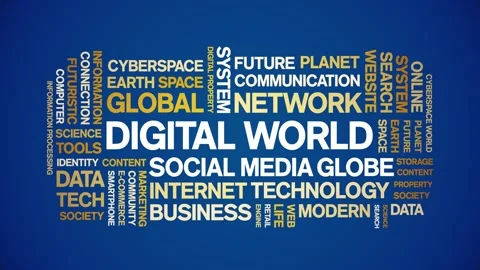 Digital World animated word cloud,animat... | Stock Video | Pond5