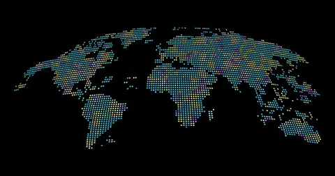 Globe World Map Looping World Map Motion Design Stock Video Footage ...