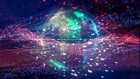 Digital world internet. Communication te... | Stock Video | Pond5