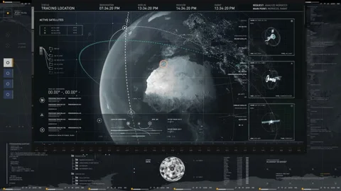 Digital World Map Interface Analysis Via... | Stock Video | Pond5