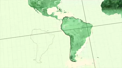 Digital World Map Scan Animation. | Stock Video | Pond5