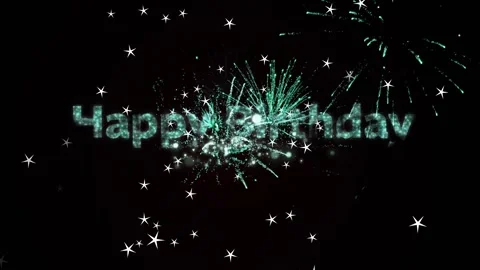Digitally generated video of Happy Birth... | Stock Video | Pond5