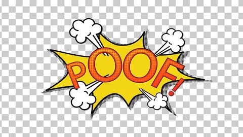 Digitally generated video of poof 4k | Stock Video | Pond5