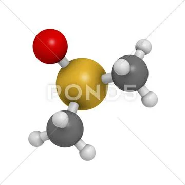 Dimethylsulfoxide (dmso) solvent molecule, chemical structure.: Graphic ...