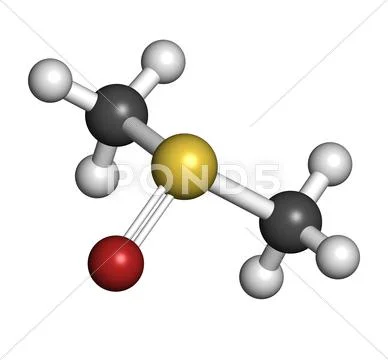 Dimethylsulfoxide (dmso) solvent molecule, chemical structure.: Graphic ...