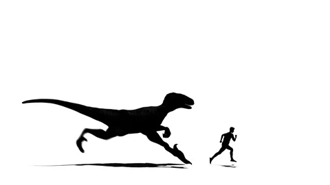 Velociraptor Silhouette Stock Video Footage | Royalty Free Velociraptor ...