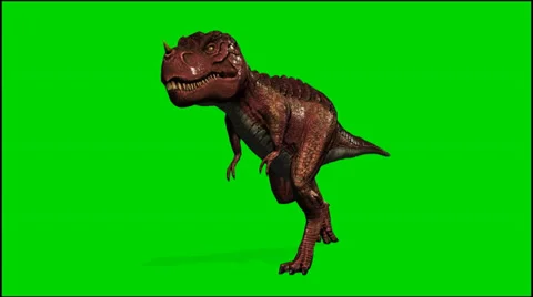 Dinosaur Tyrannosaurus T-Rex run - isola... | Stock Video | Pond5